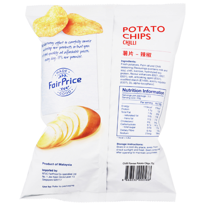 Potato chips by Fairprice housebrand : review - Dried snack foods ...