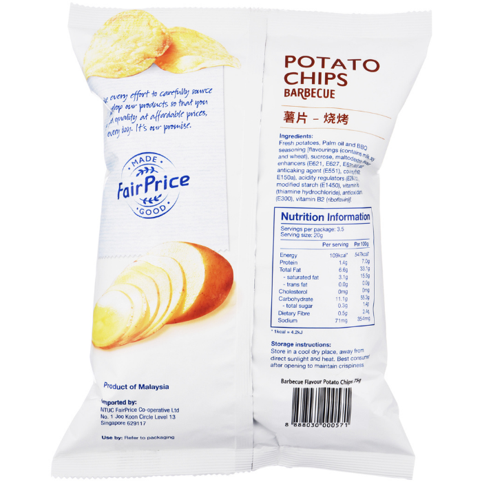 Potato chips by Fairprice housebrand : review - Dried snack foods ...